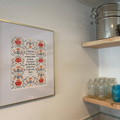 Norwegian Blessing table Prayer, Limited Edition Nordic Print ...