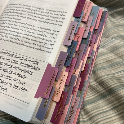 Laminated Bible Tabs Books of the Bible Tabs Bible Tabs With Adhesive ...