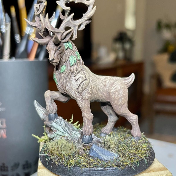 Wood Elf Mage Stag Rider Dnd Miniature | Tabletop RPG Mini | D&D ...