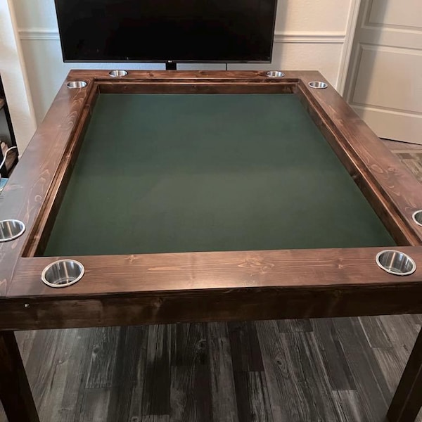 Custom Gaming Table, Role Playing Game Table With Folding Legs, Vaulted ...