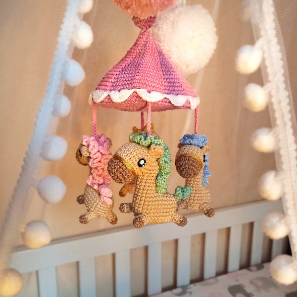Merry Go Round Baby Mobile Crochet Pattern by Aquariwool Crochet ...