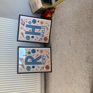 Personalised Initial Print Childrens Prints Nursery - Etsy UK