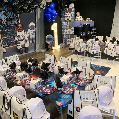 Space Theme Shaker Gable Boxes/first Trip Around the Sun/astronaut/two ...