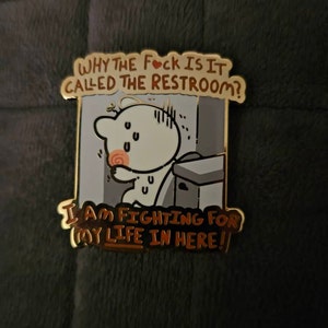 OFFICIAL Tummy Ache Survivor Badge Funny & Cute Enamel Pin Lapel Pin ...