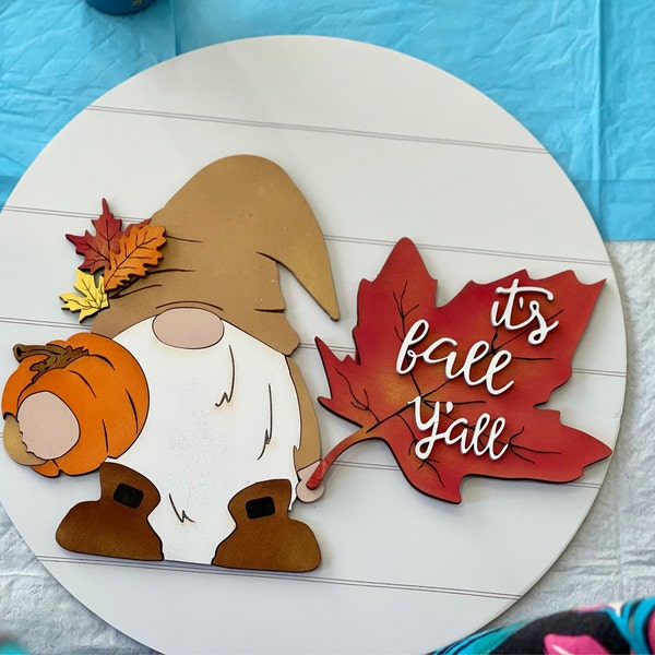It's Fall Gnome Sign- Fall Sign SVG Laser File - Glowforge File - Fall ...