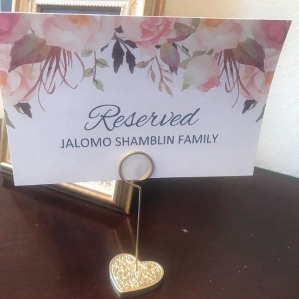 Reserved Sign Printable, Wedding Reserved Table Sign, Reserved Card ...