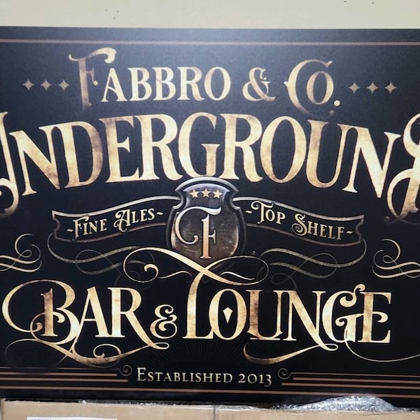 Personalized Underground Bar Sign: Custom Man Cave Decor - Etsy
