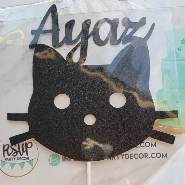 Cat Cake Topper, Kitty Cake Topper, Kitten Cake Topper, Custom Cat ...