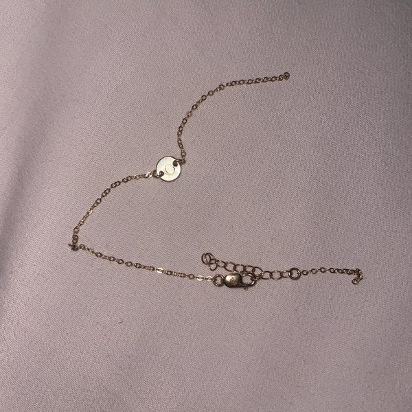 ZOLA 14K Solid Gold Dainty Chain Bracelet • Initial Charm Bracelet • Personalized Wrap Bracelet ...