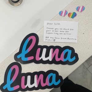 Custom Transgender Name Stickers Waterproof Vinyl Pride Sticker for ...