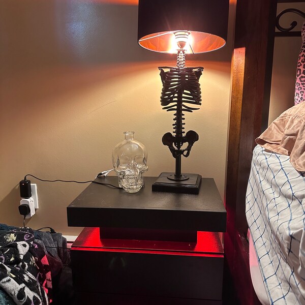 The Skeleton Table Lamp by the Blackened Teeth | Ribcage Lamp | Gothic ...