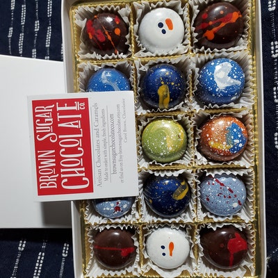 Artisan Chocolate Bon Bons. 15 Piece Box. Gluten Free. Simple ...