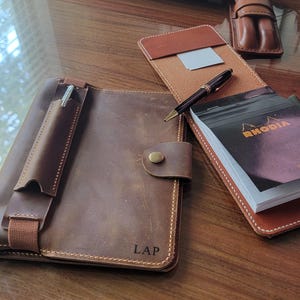 Personalized Vintage Leather Document Holder Case Folder ,A4 / Letter ...