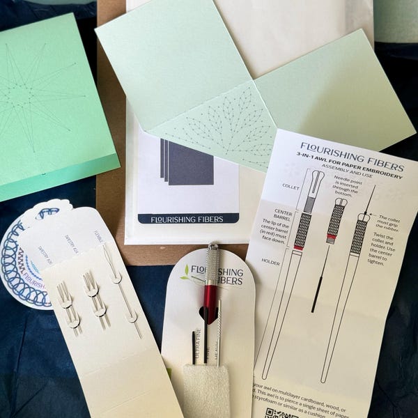 Awl 3-in-1 Paper Embroidery Tool - Etsy