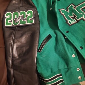 3 Chenille Varsity Letterman class Of Number - Etsy
