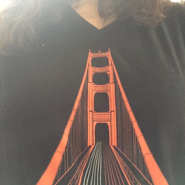 San Francisco Oakland Bay Bridge at Night T-shirt - Etsy