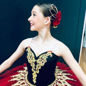 BALLET TIARA, Red Rose, BALLET Headpiece, Spanish Roses, Kitri ...