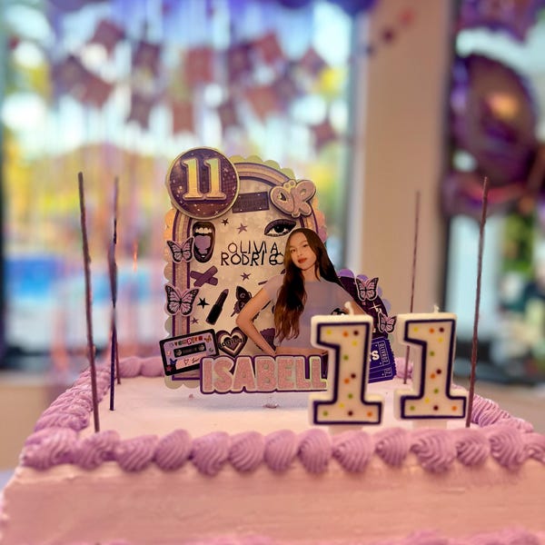Girl Birthday Cake Topper Girl Birthday Girl Checkered Cake Topper Girl ...