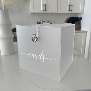 Personalized Name Card Box Wedding Acrylic Card Box With Lock - Etsy