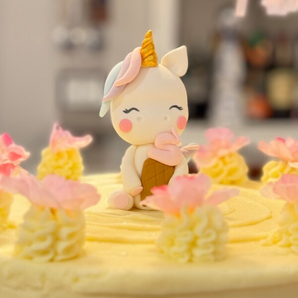 Bunny Cake Topper , Made of Fondant Bunny Birthday Party Decoration ...
