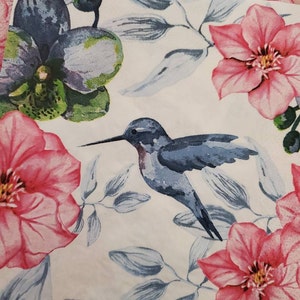 3 Decoupage Paper Napkins Blue Hummingbird Crafting Tissue - Etsy
