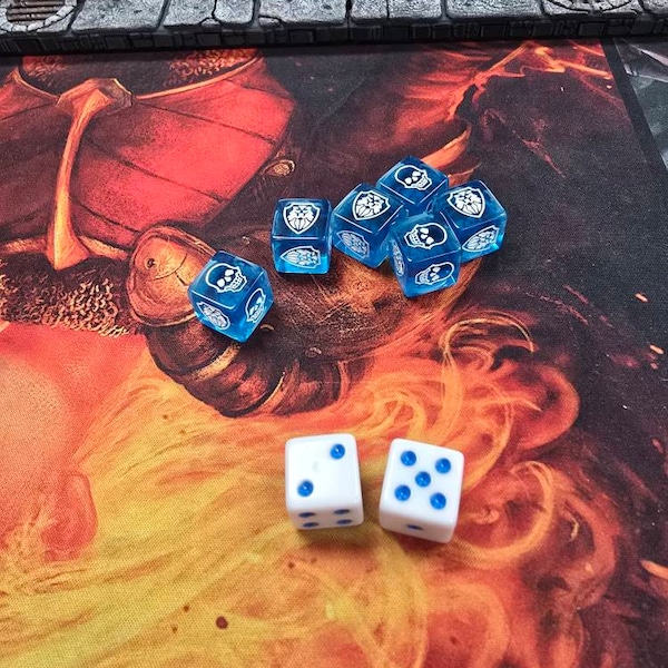 Combat Dice - for Use With Heroquest - Set of 8 - Transparent - Etsy