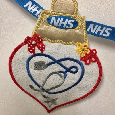 Nurse or Doctor Stethoscope Heart Filled Embroidery Design - Etsy
