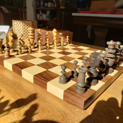 1800s French glass Eyed Knight Regency Chess Set Lot 366 - Etsy