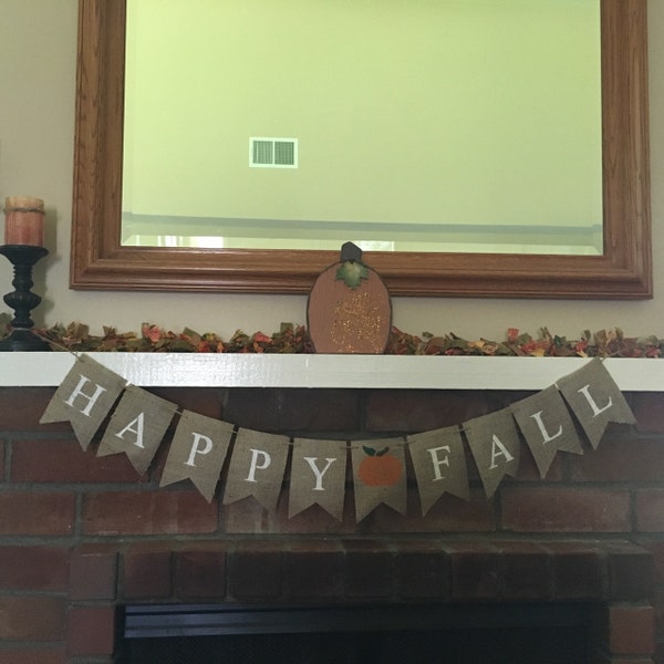 Happy Fall Sign | Pumpkin Home Decor | Pumpkin Banner | Fall Party ...