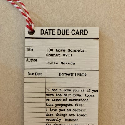 Customizable Date Due Card Keychain - Etsy
