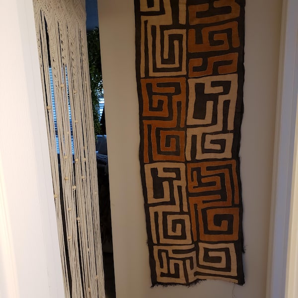 African Kuba Raffia Cloth Fabric, Natural Woven Handmade10.4ft - Etsy