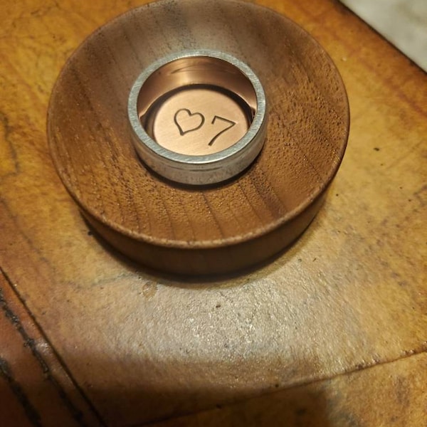 Handmade Wood Ring Dish, Wedding Gift, 5th Anniversary. Small Ring ...