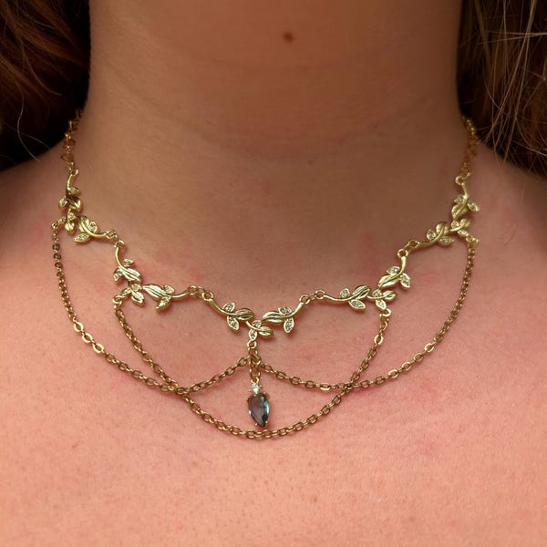 Elegant Gold Angelic Angel Wings Choker Necklace, Beautiful Regal ...