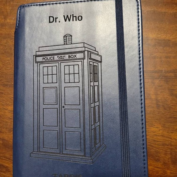 Dr. Who Inspired TARDIS Journal Customizable Engraved Journal Leather ...