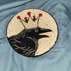 Raven or Crow Bird Sgraffito Ceramic Plate, Crow Dish, Raven Pottery ...