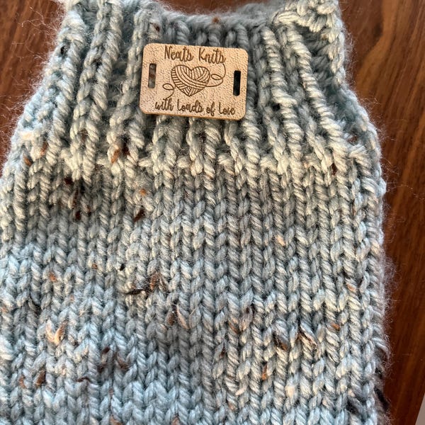 Personalised Set of 50 Cream 28x18mm Faux Leather Labels Rectangle ...