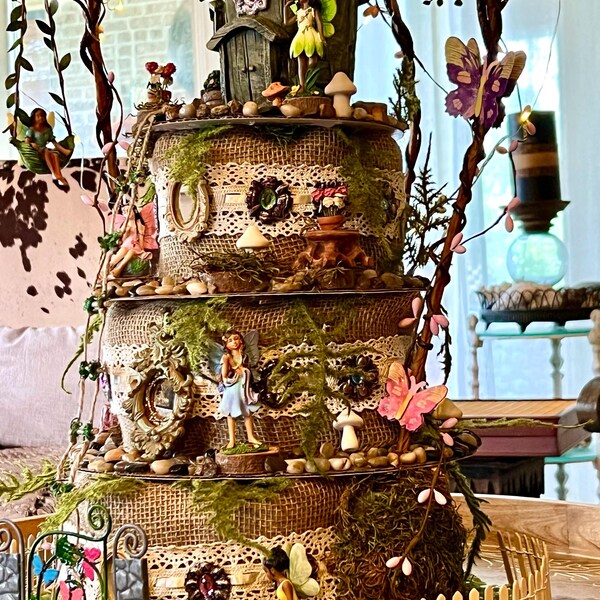 30 Cm Rope Ladder for a Fairy House or Garden With Moss. Made From ...