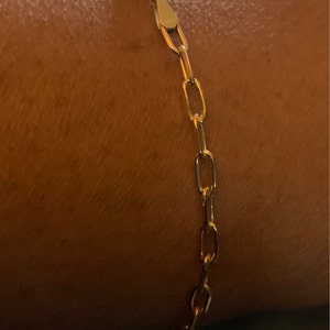 Solid 10K Gold Paperclip Anklet 10 Inch 11inch - Etsy