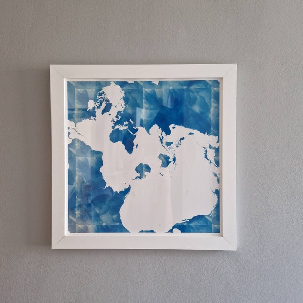 Fuller Dymaxion Projection World Map Digital Download | Printable ...