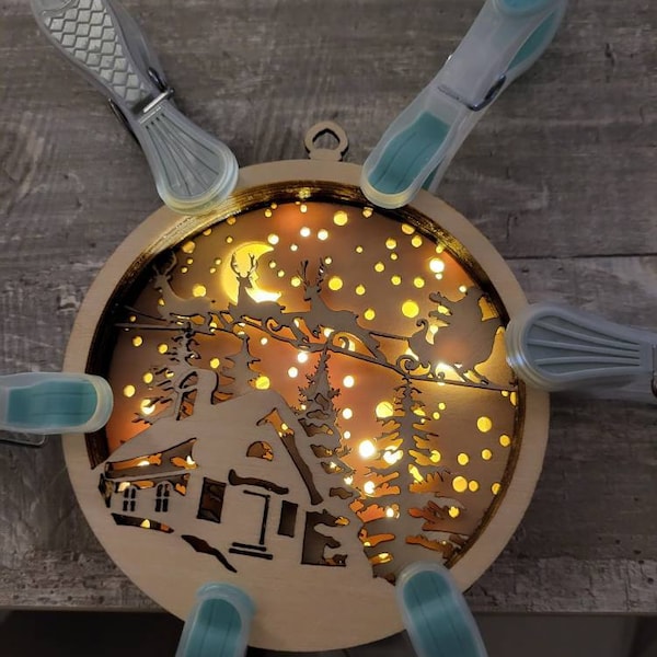 DXF, SVG File for Laser Christmas Nativity Scene Set With Led Lights ...