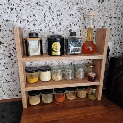 Kitchen Counter Shelf, Countertop Spice Rack, Kitchen Countertop Shelf ...