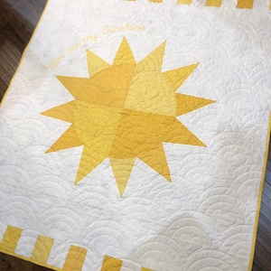 Jumbo Sunshine PDF Baby and Throw Quilt Pattern Modern Baby Blanket - Etsy