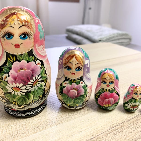 Nesting Dolls, Matryoshka angel With Arch 7 Tall,5 Pieces Inside.hand ...
