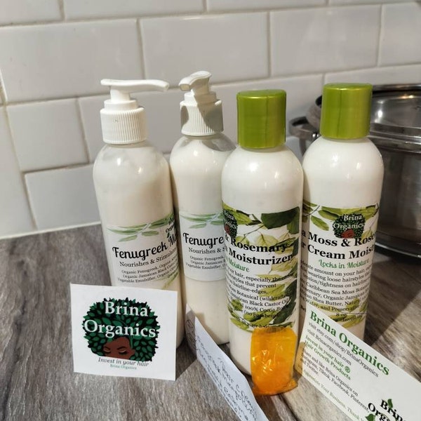 Sea Moss & Rosemary Hair Cream Moisturizer for Afro-textured Hair ...