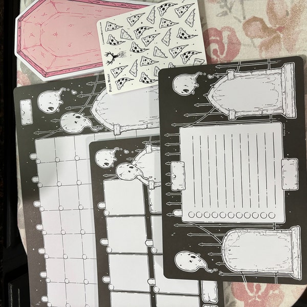 Pink Coffin Notepad- Spooky Cute Goth Stationery - Etsy