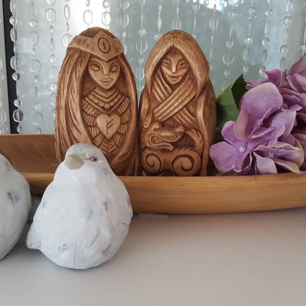 Skadi Statuette Hand Made From Linden. Original Hand Carved Skadi ...