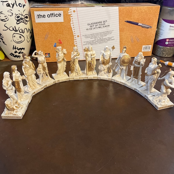 Vintage Ancient Greek Gods & Goddesses Mini Statues Set of 12 - Greek ...