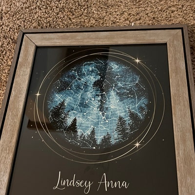Memorial Star Map Sympathy Gift, Loss of Father, Mother, Baby ...