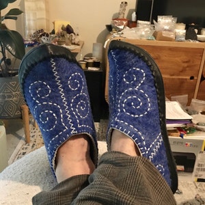 Mongolian Felt Boots, Orange, Beautiful With Leather Sole, Best Yurt ...