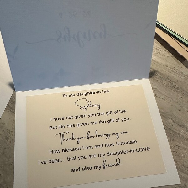 Custom Wedding Card to the Bride and Groom | Personalized Wedding Card ...